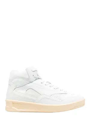 JIL SANDER Basket Mid Leather Sneakers - White