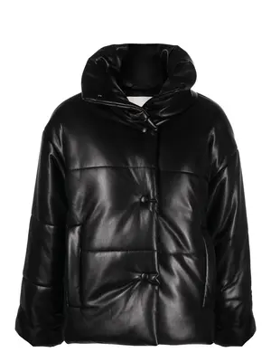 Nanushka Hide Padded Faux-leather Jacket - Black