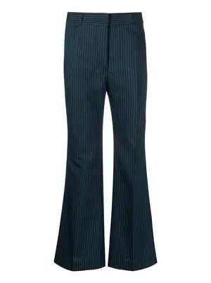 Stella McCartney Striped Flared Trousers - Blue