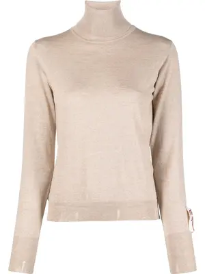 GOLDEN GOOSE Distressed Virgin Wool Jumper - Neutrals