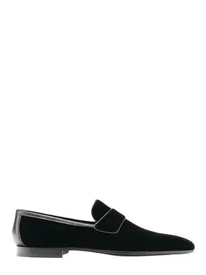 Magnanni Jasper Velvet Loafers - Black