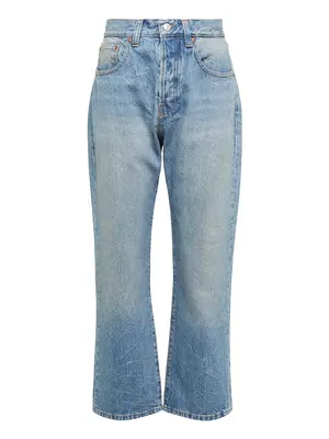 Victoria Beckham High-rise Cropped Jeans - Blue