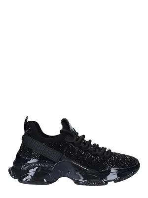 Steve Madden Maxima R Studded Textile Trainers - Black