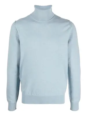 MAISON MARGIELA High-neck Cashmere Jumper - Blue