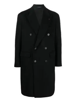 Tagliatore Double-breasted Cashmere Coat - Black