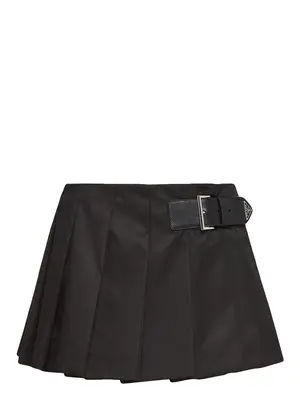 Prada Re-nylon Pleated Miniskirt - Black
