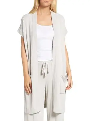 Barefoot Dreams CozyChic Ultra Lite® Lounge Cardigan Fog Gray