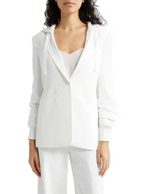 Cinq À Sept Cinq À Sept Hooded Khloe Jacket Ivory/ivory