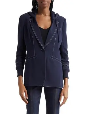 Cinq À Sept Cinq À Sept Hooded Khloe Jacket Navy