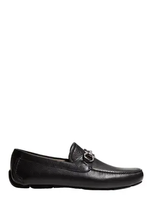 FERRAGAMO Ferragamo Parigi Gancini Leather Drivers Nero