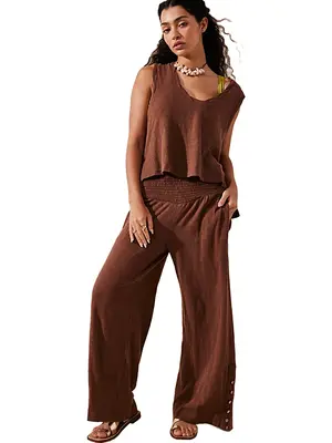Free People Coordinating Set Chocolate Love