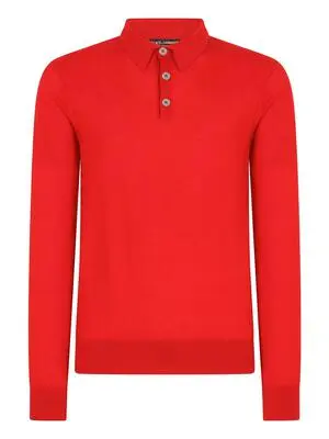 Dolce & Gabbana Cashmere Polo Shirt - Red