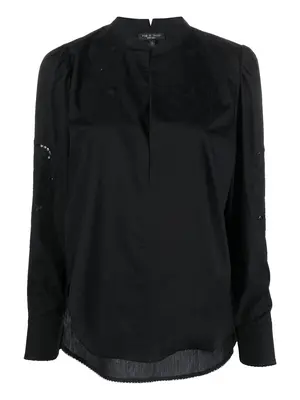 Rag & Bone Jade Long-sleeve Blouse - Black