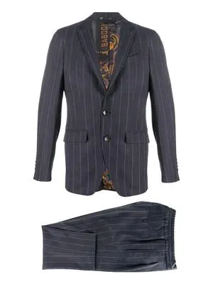 Etro Pinstripe-pattern Single Breasted Suit - Blue