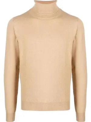 Malo Roll Neck Cashmere Sweater - Neutrals