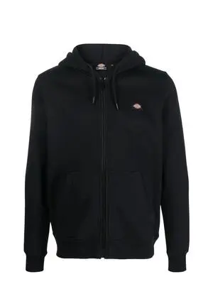 Dickies Logo-patch Long-sleeve Hoodie - Black