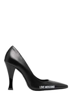 Moschino Logo-print 100mm Pumps - Black