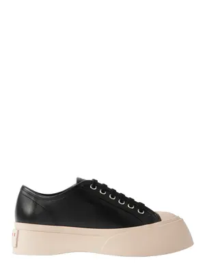 Marni Pablo Leather Platform Sneakers - Black