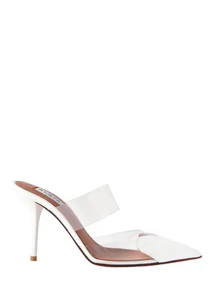 Alaïa Le Caur 90 Point-toe Mules - White