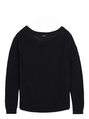 Theory Cotton Knit Sweater - Midnight Blue