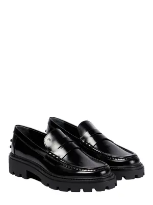 TOD'S Leather Loafers - Black