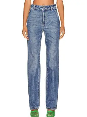 Alexander Wang High Waisted Slim Jeans In Denim-medium - Vintage Medium Indigo