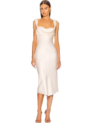 MICHAEL COSTELLO X Kylen Midi Dress - Ivory