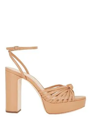 LOEFFLER RANDALL Rivka Leather Platform Sandal - Dune