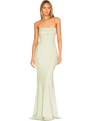 Katie May Strapless Gown - Sage