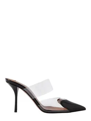 Alaïa Le Caur 90 Pu And Patent-leather Mules - Black