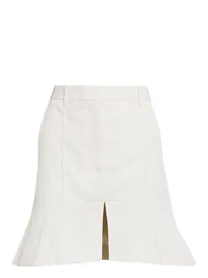 Stella McCartney Fluted Twill Mini Skirt - Ivory
