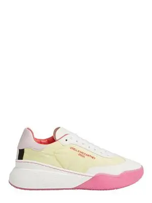 Stella McCartney Logo-embroidered Colorblock Sneakers - Pastel Yellow