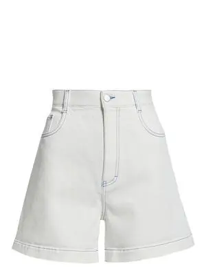 Stella McCartney Embroidered Denim Shorts - Off-white