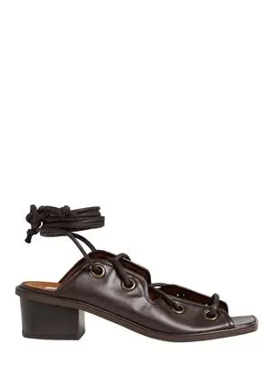 Stella McCartney Lace-up Sandals - Dark Brown