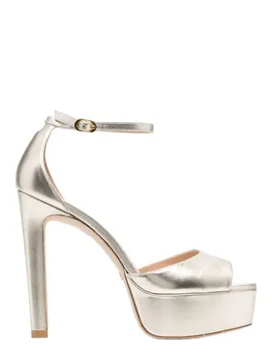 STUART WEITZMAN Disco Platform 130mm Sandals - Gold