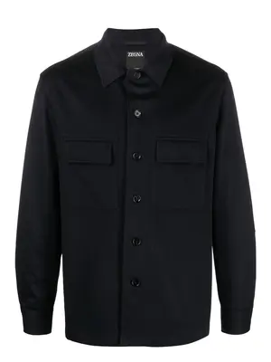 Zegna Alba Oasi Shirt Jacket Blue