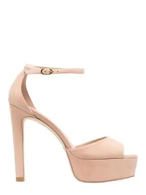 STUART WEITZMAN Platform Suede Sandals - Pink