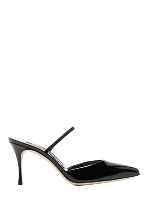 SERGIO ROSSI Godiva 75mm Leather Heel Pumps - Black