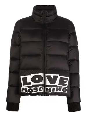Moschino Logo-print Padded Jacket - Black