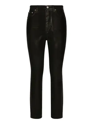 Dolce & Gabbana Grace Coated Skinny Jeans - Black