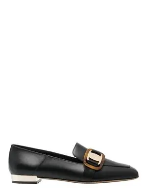 SALVATORE FERRAGAMO Ferragamo Logo-plaque Leather Loafers