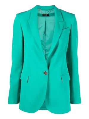 Liu Jo Peak-lapels Single-breasted Blazer - Green