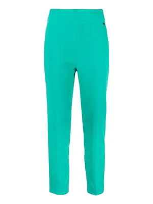 Liu Jo Cropped Tailored Trousers - Green