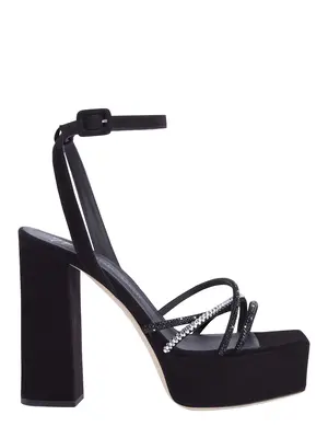 GIUSEPPE ZANOTTI 120mm Arhama Embellished Platform Sandals Black
