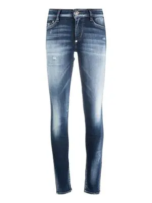 Philipp Plein High-waist Jeggings - Blue