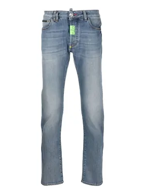 Philipp Plein Hexagon Straight-cut Jeans - Blue