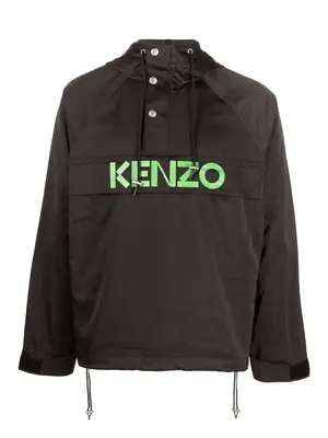 Kenzo Logo-print Hooded Jacket - Black