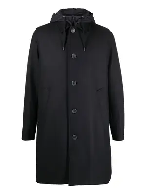 Herno Long-sleeve Button-up Coat - Blue