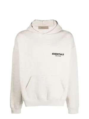 Fear Of God Logo-print Hoodie - Neutrals