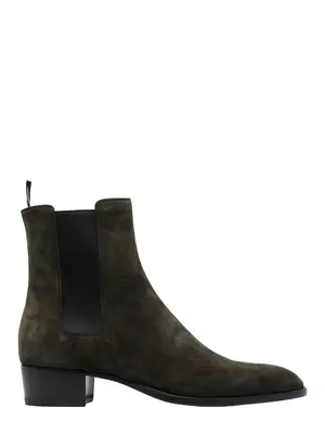 Saint Laurent Saint Laurent Wyatt Ankle Boots Green